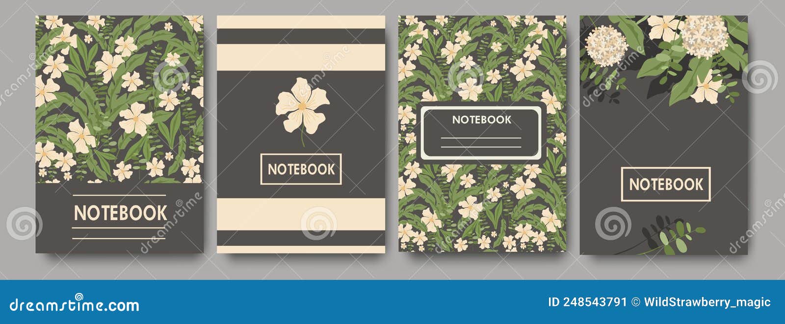 Set of Cover Designs for Notebook, Notepad, Poster or Banner ...