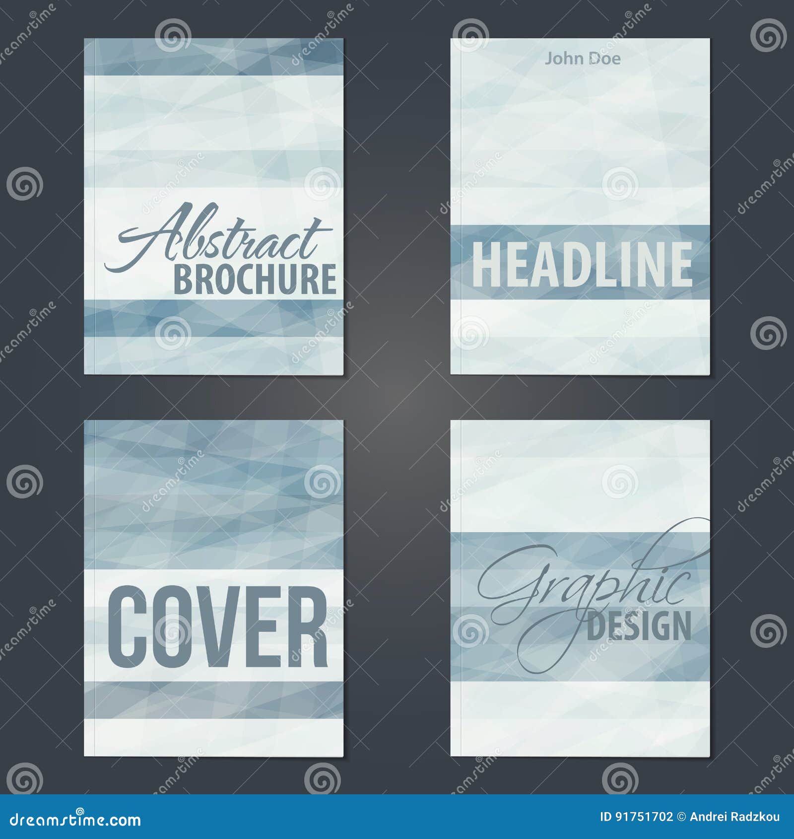 Set of Cover Layouts with Gray Stripes Stock Vector - Illustration of ...