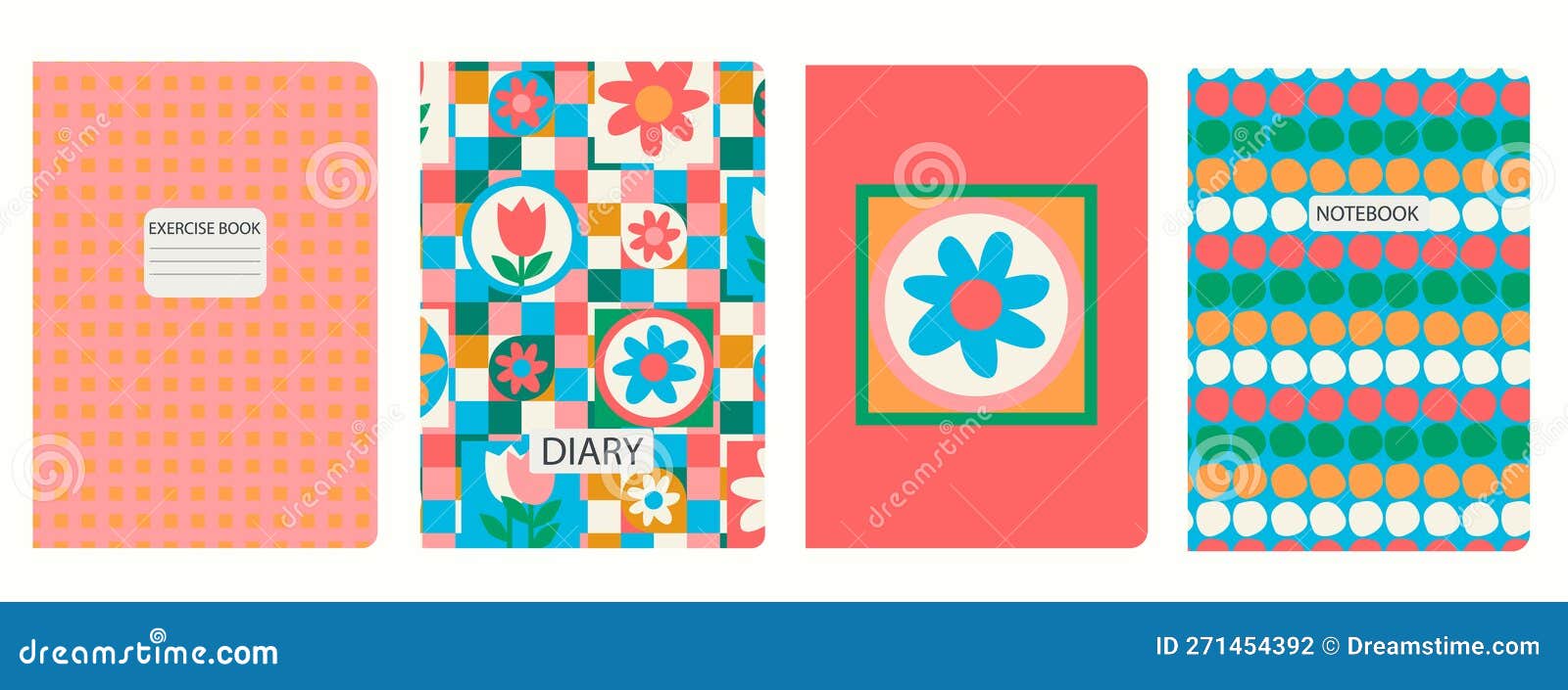 Set of Cover Page Templates Based in Boho Style, Morocco Pattern ...