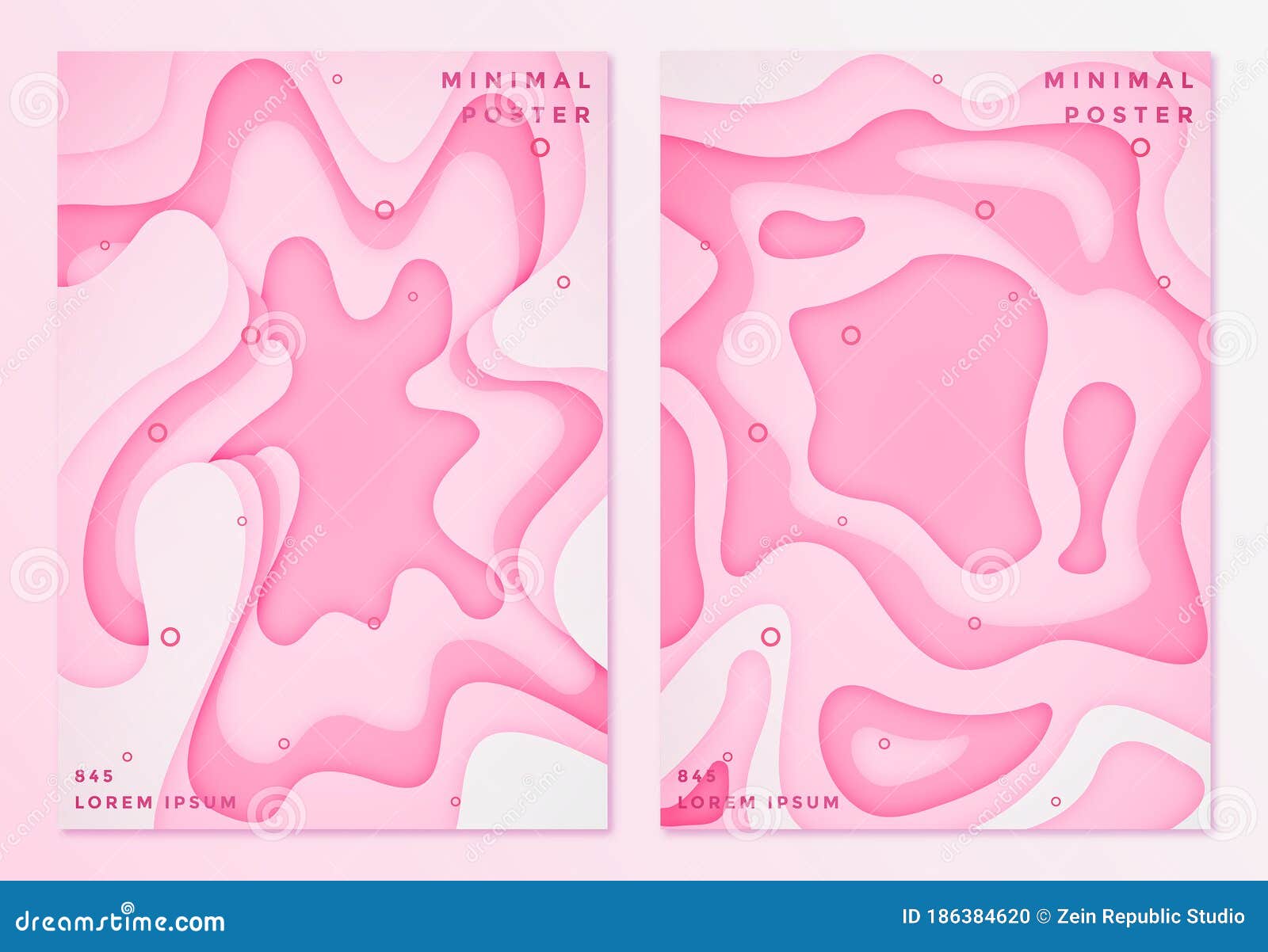 Set Cover Paper is Cut with a Soft Pink Color Stock Illustration ...