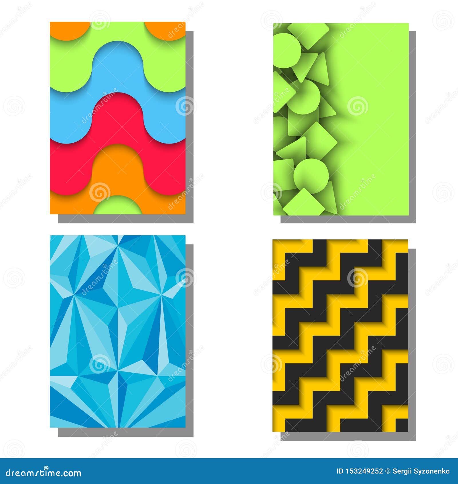 Set of Covers for Blank Brochures, Poster or Flyer Pages A5 Format ...