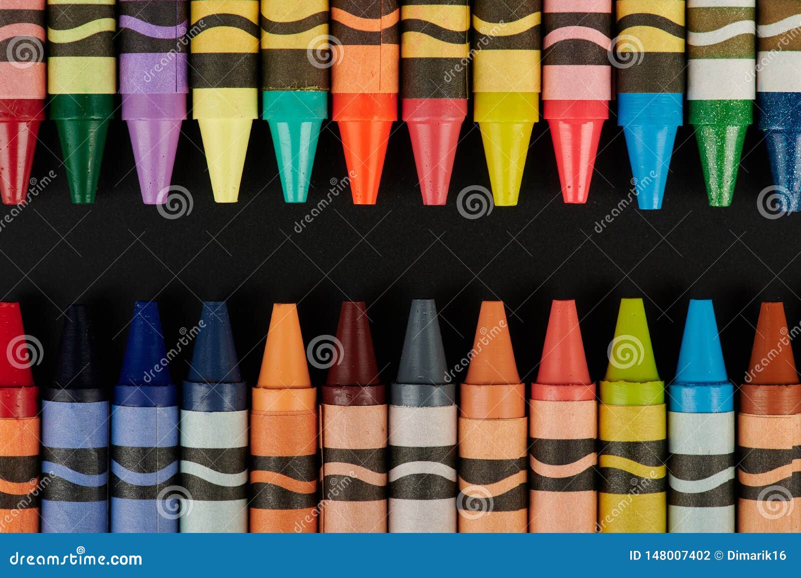 Set of craft wax crayons stock photo. Image of close - 148007402