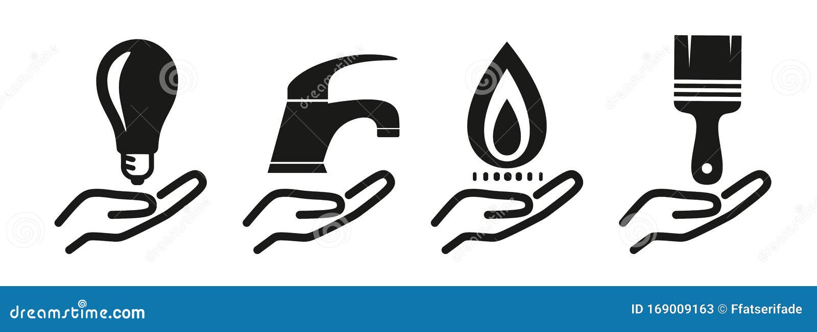 Set with crafts symbols stock illustration. Illustration of metaphor ...