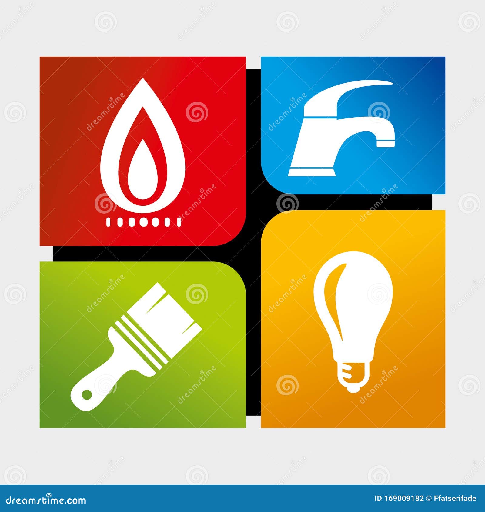 Set with crafts symbols stock illustration. Illustration of sign ...