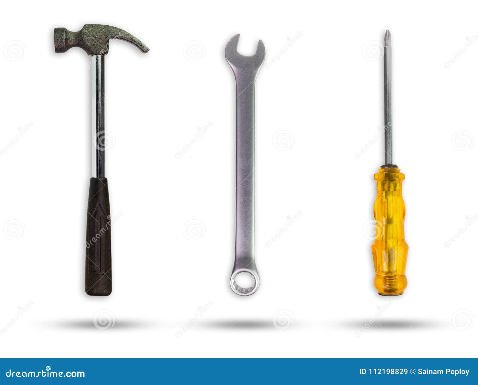 Set of Craftsman Tool on Isolate with Clipping Path. Stock Image ...