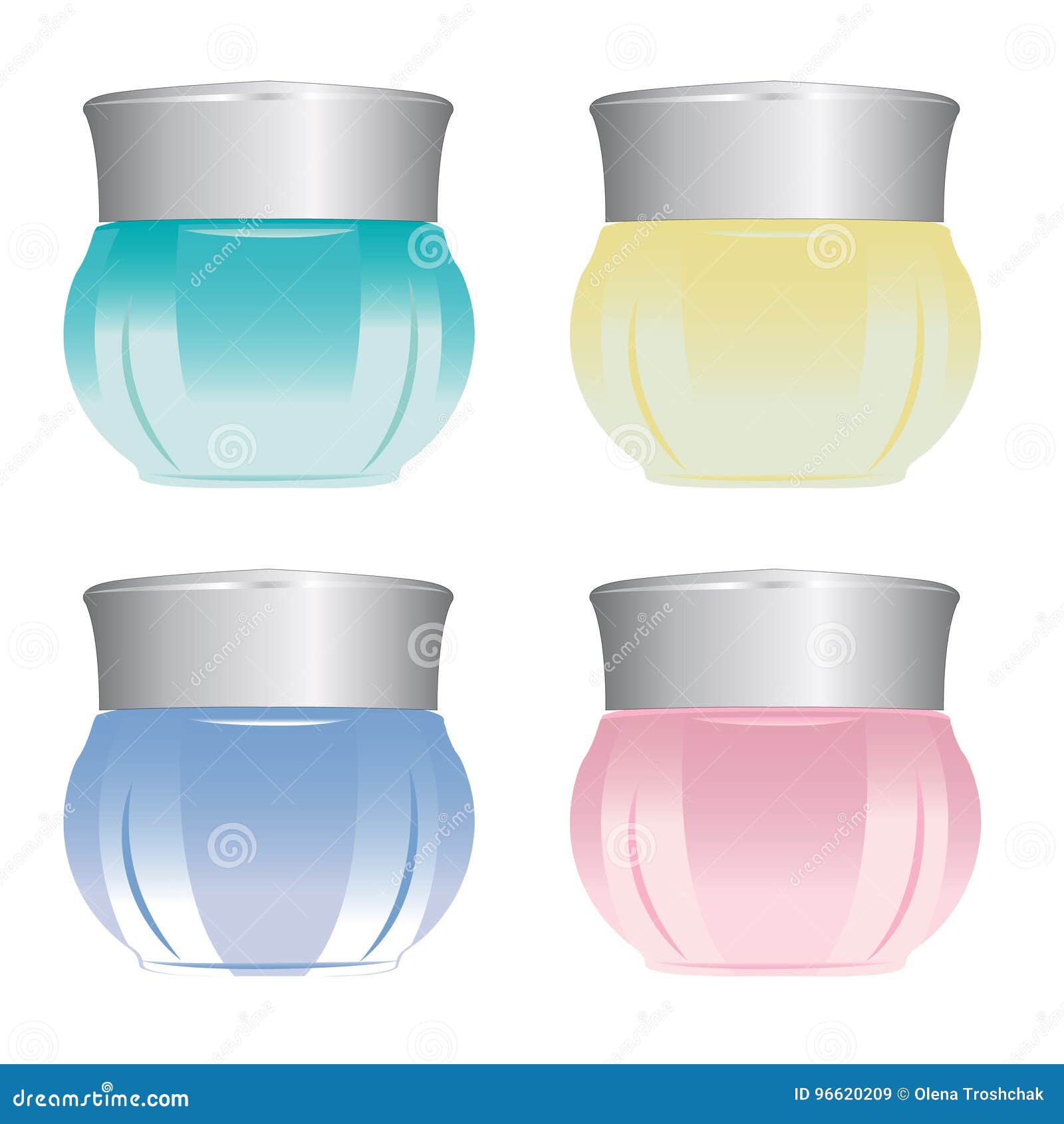 Set of creams stock vector. Illustration of care, cosmetic - 96620209