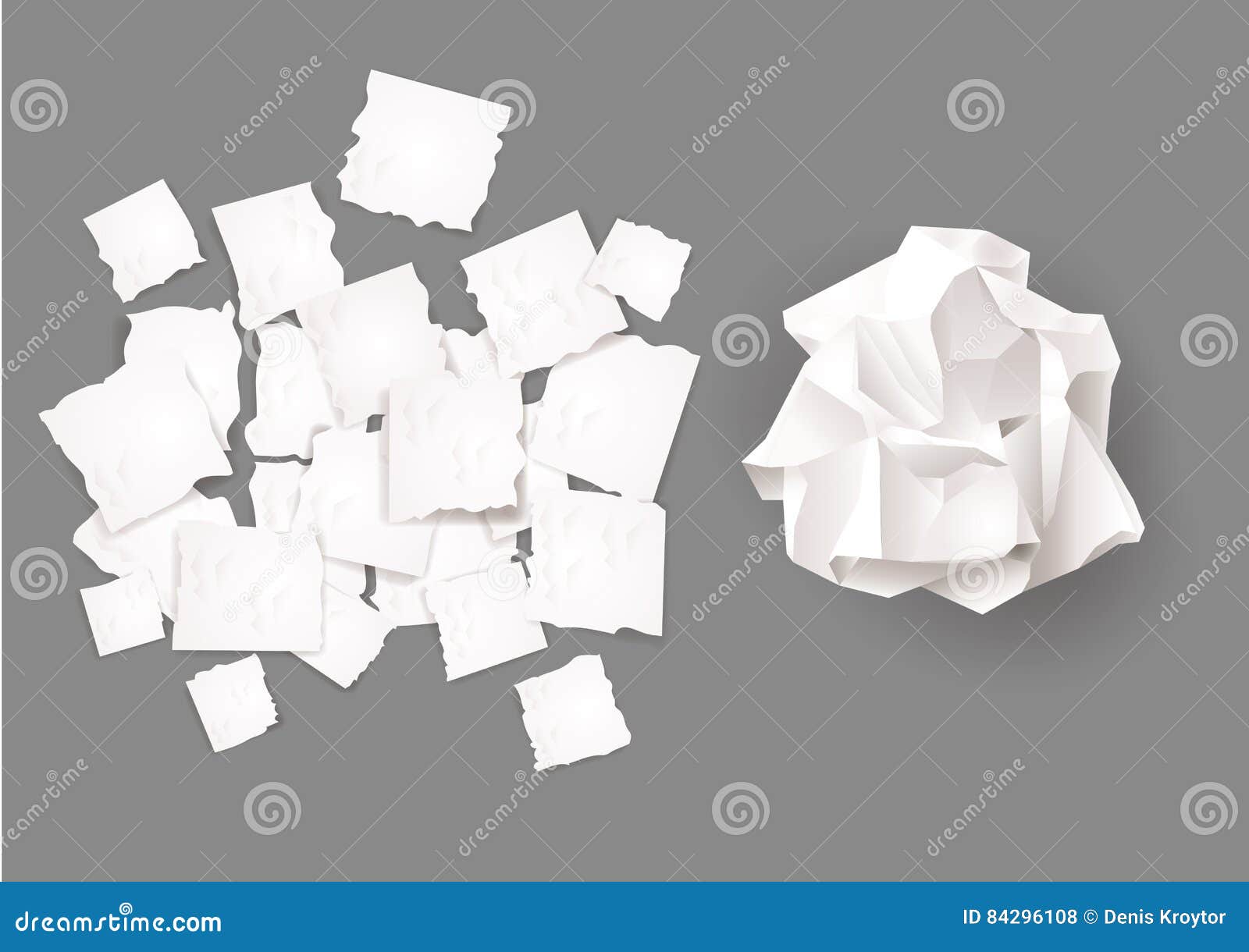 Set Creasy Paper Sheets Cartoon Vector | CartoonDealer.com #107387645