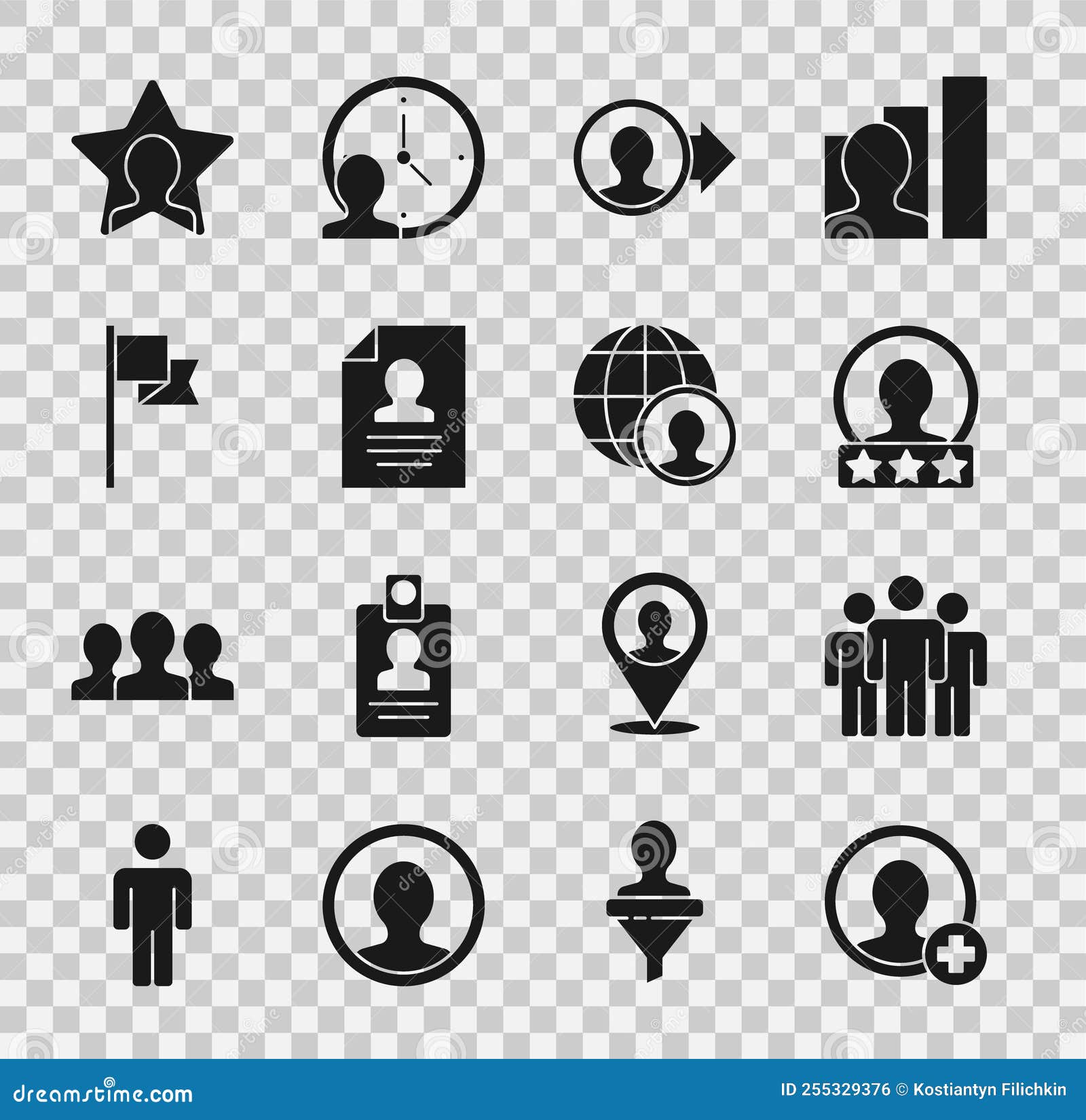 Set Create Account Screen, Users Group, Resume, Location Marker, Head ...