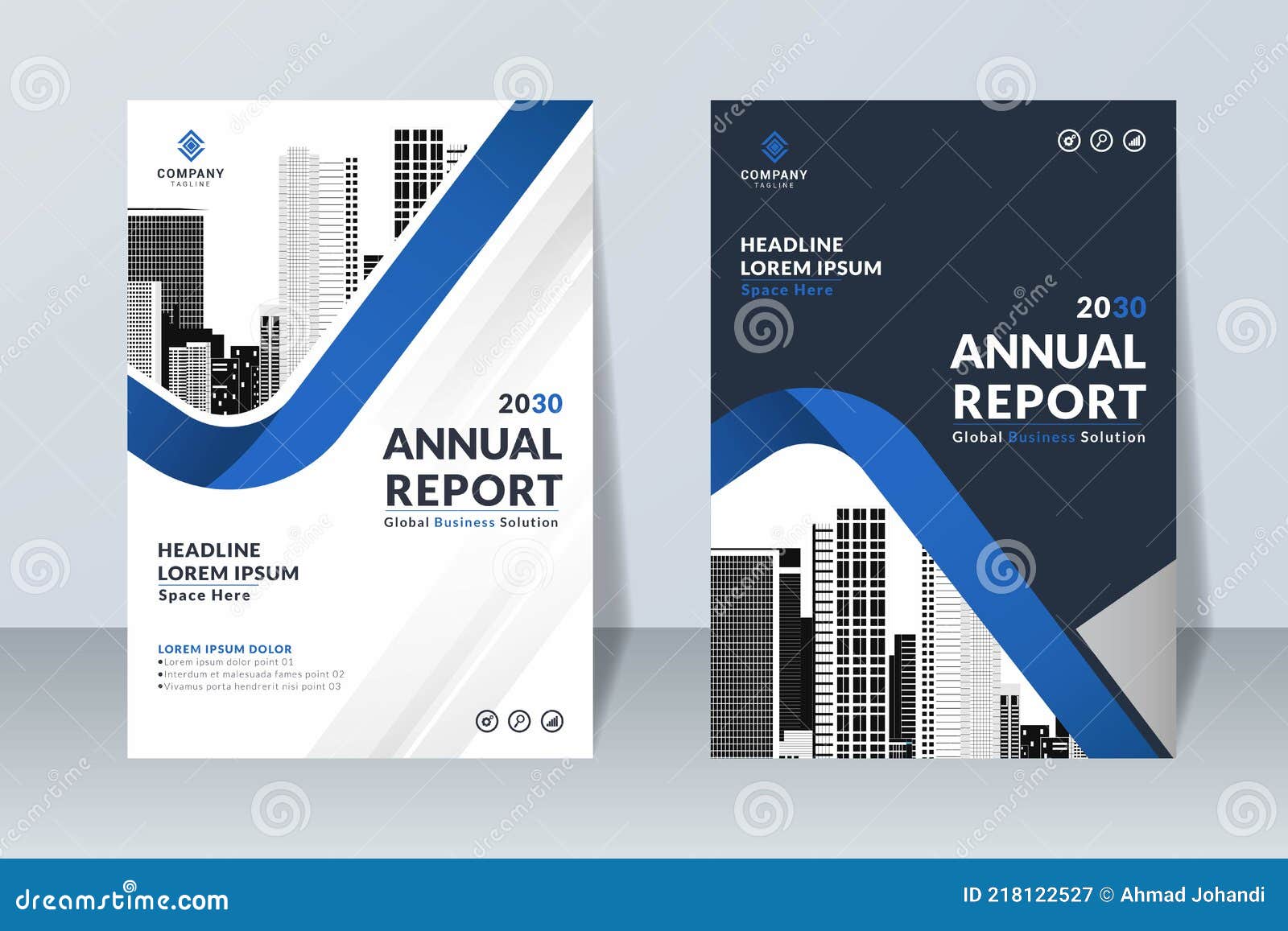 Set of Creative Annual Report Design Template Stock Vector ...