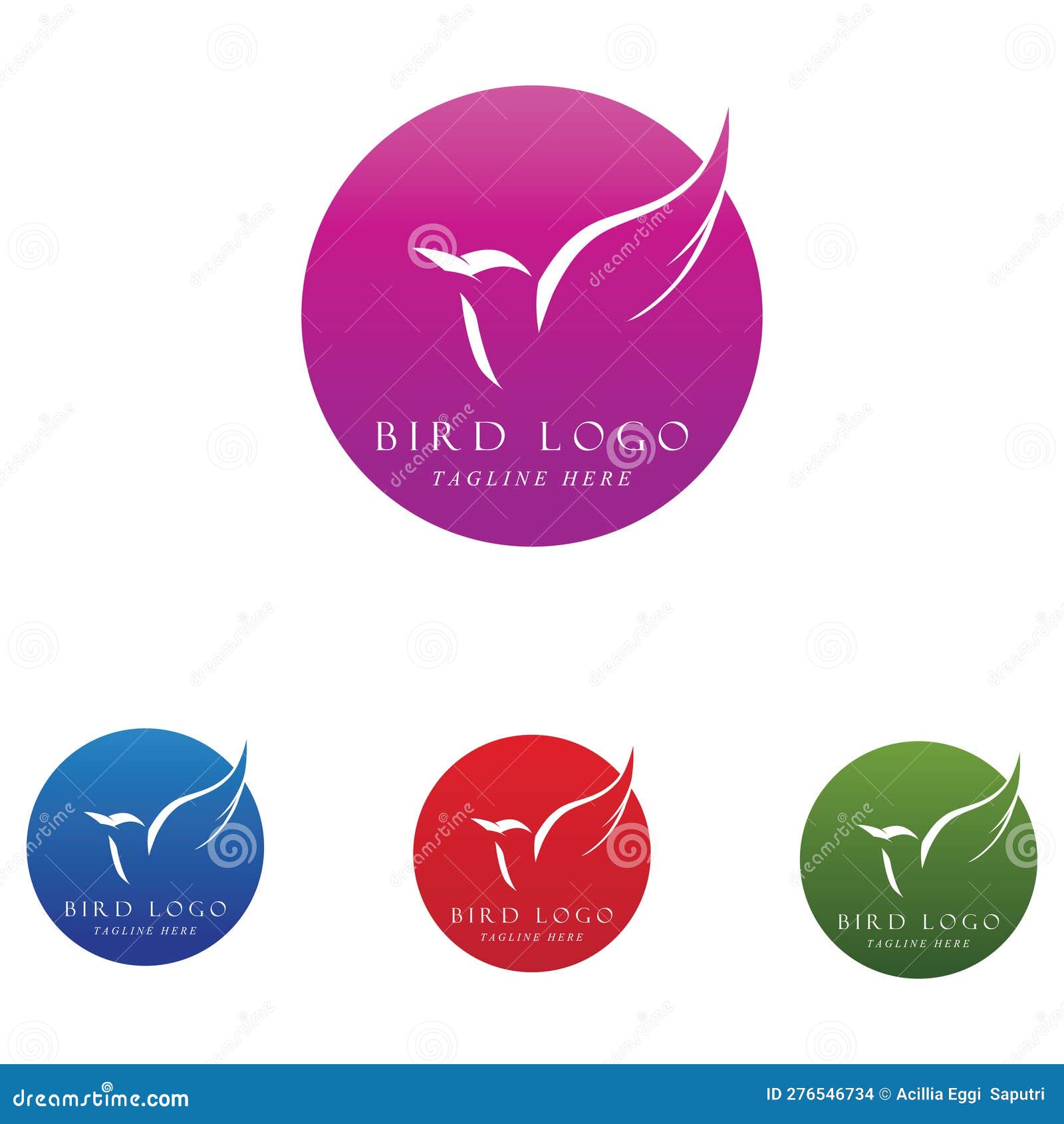 Bird Logo with Slogan Template Stock Illustration - Illustration of ...