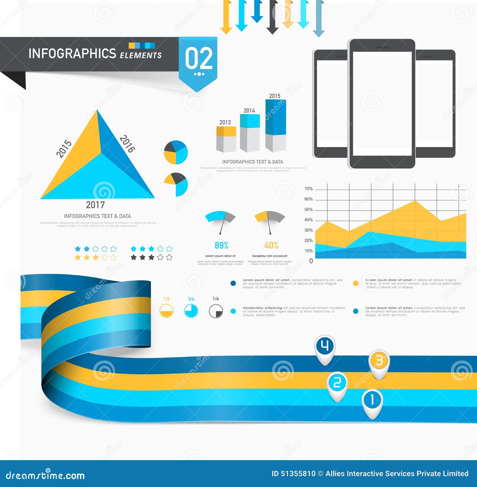 Set of Creative Business Infographics. Stock Illustration ...