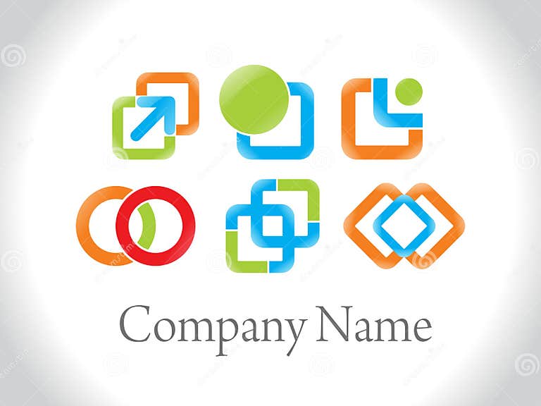 Set of Creative Corporate Logos Stock Vector - Illustration of ...