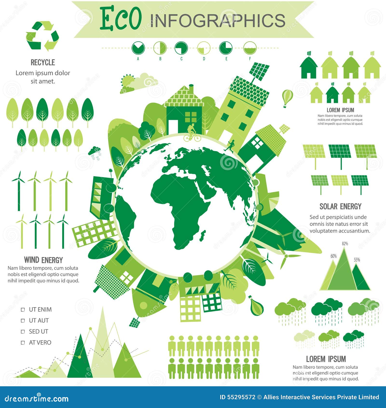 Set of Creative Eco Infographic Elements. Stock Illustration ...