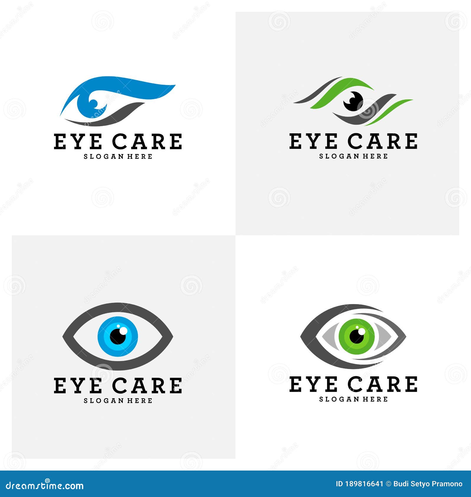 Set of Creative Eye Concept Logo Design Template, Eye Care Logo Design ...