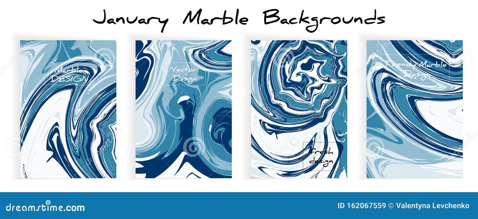 Set of Creative Module Banners for a Different Design. Marble Vector ...