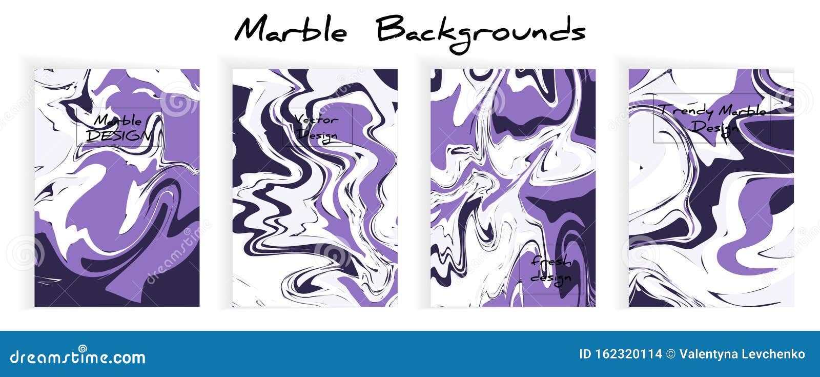 Set of Creative Module Banners for a Different Design. Marble Vector ...