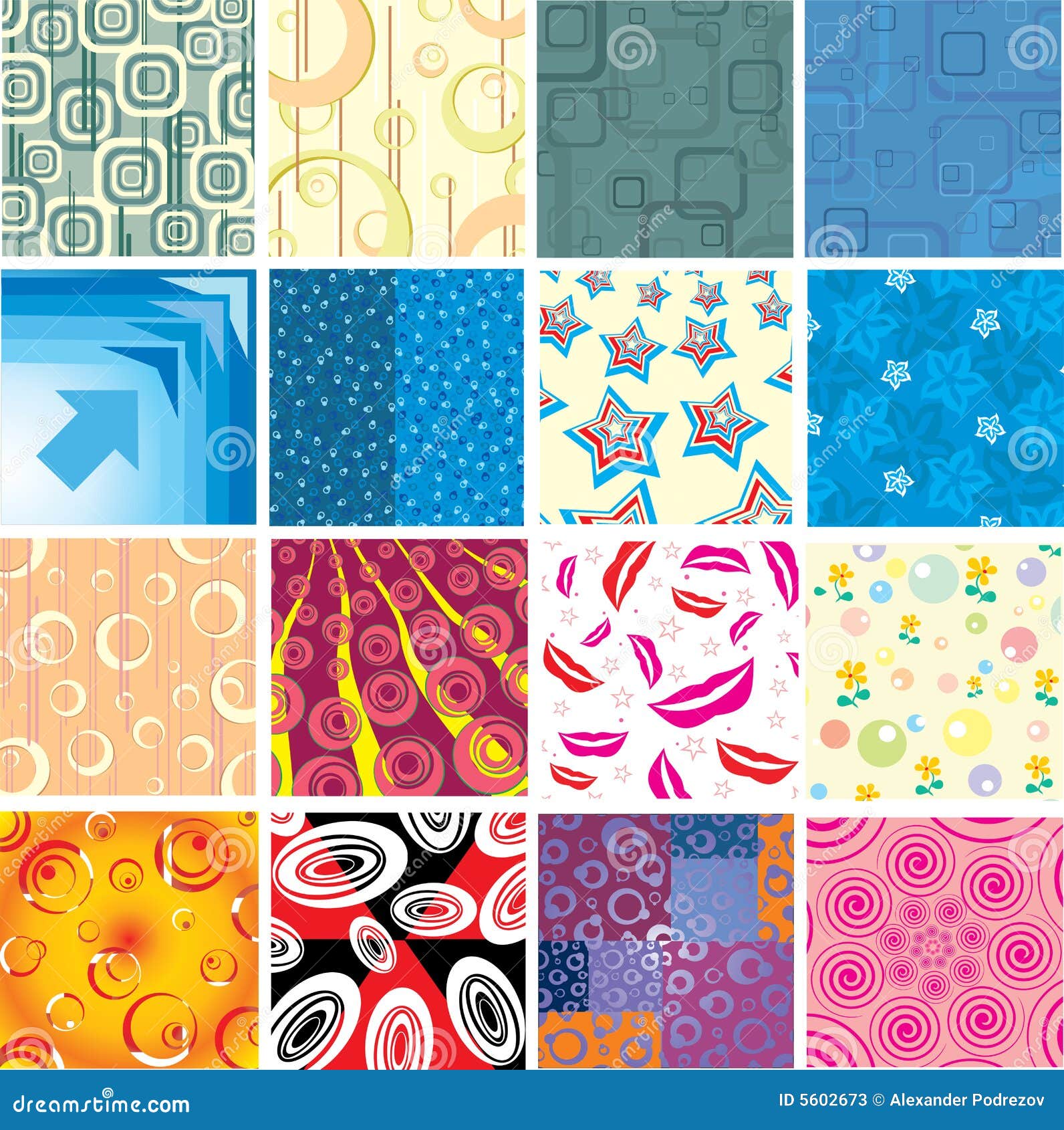 Set of the Creative Textures. Stock Vector - Illustration of grid ...