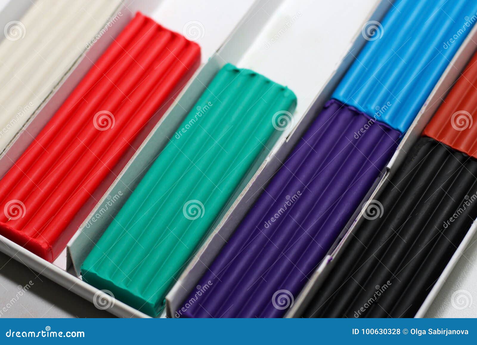 A Set for Creativity, Multi-colored Plasticine Stock Photo - Image of ...