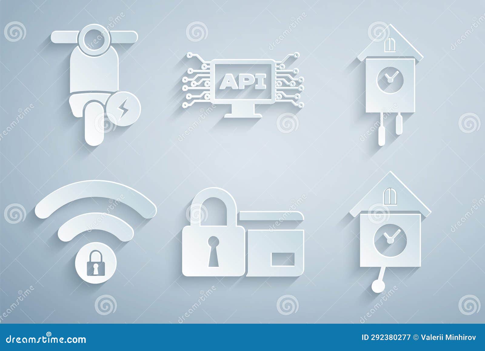 Set Credit Card with Lock, Retro Wall Watch, Wifi Locked, , Computer ... Set Credit Card with Lock, Retro Wall Watch, Wifi Locked, , Computer ...