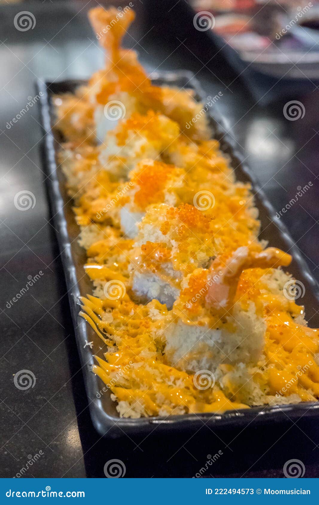 Set of Crispy Shrimp Roll stock image. Image of fish - 222494573