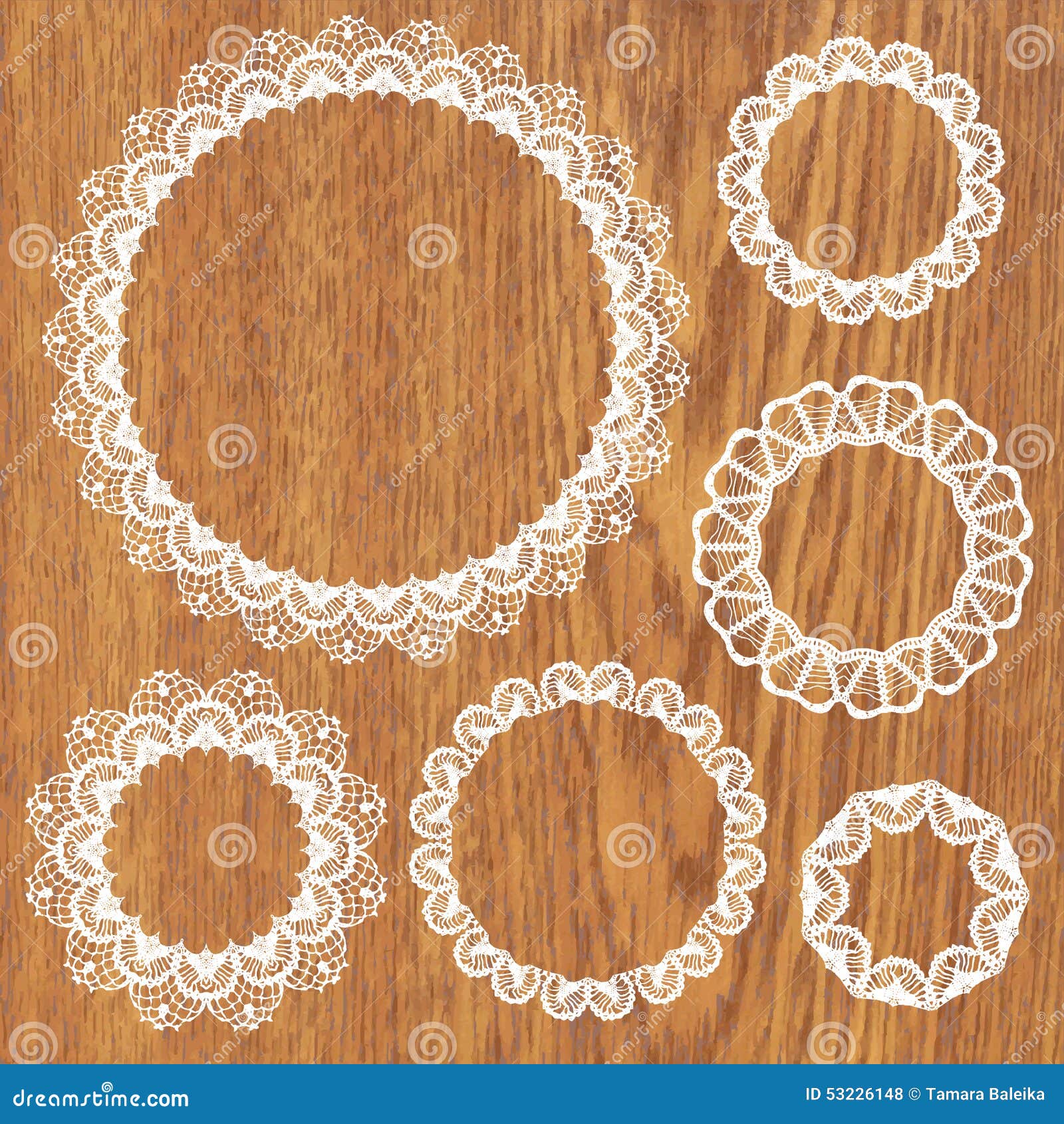 Set of Crochet Lacy Frames. Stock Vector - Illustration of ornate ...