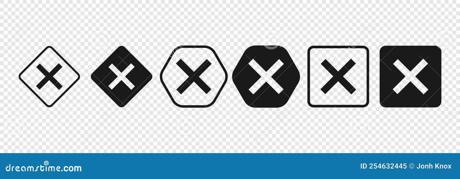 Set of Cross Icons Vector Reject or Ban Icons. Close Icons Set Stock ...