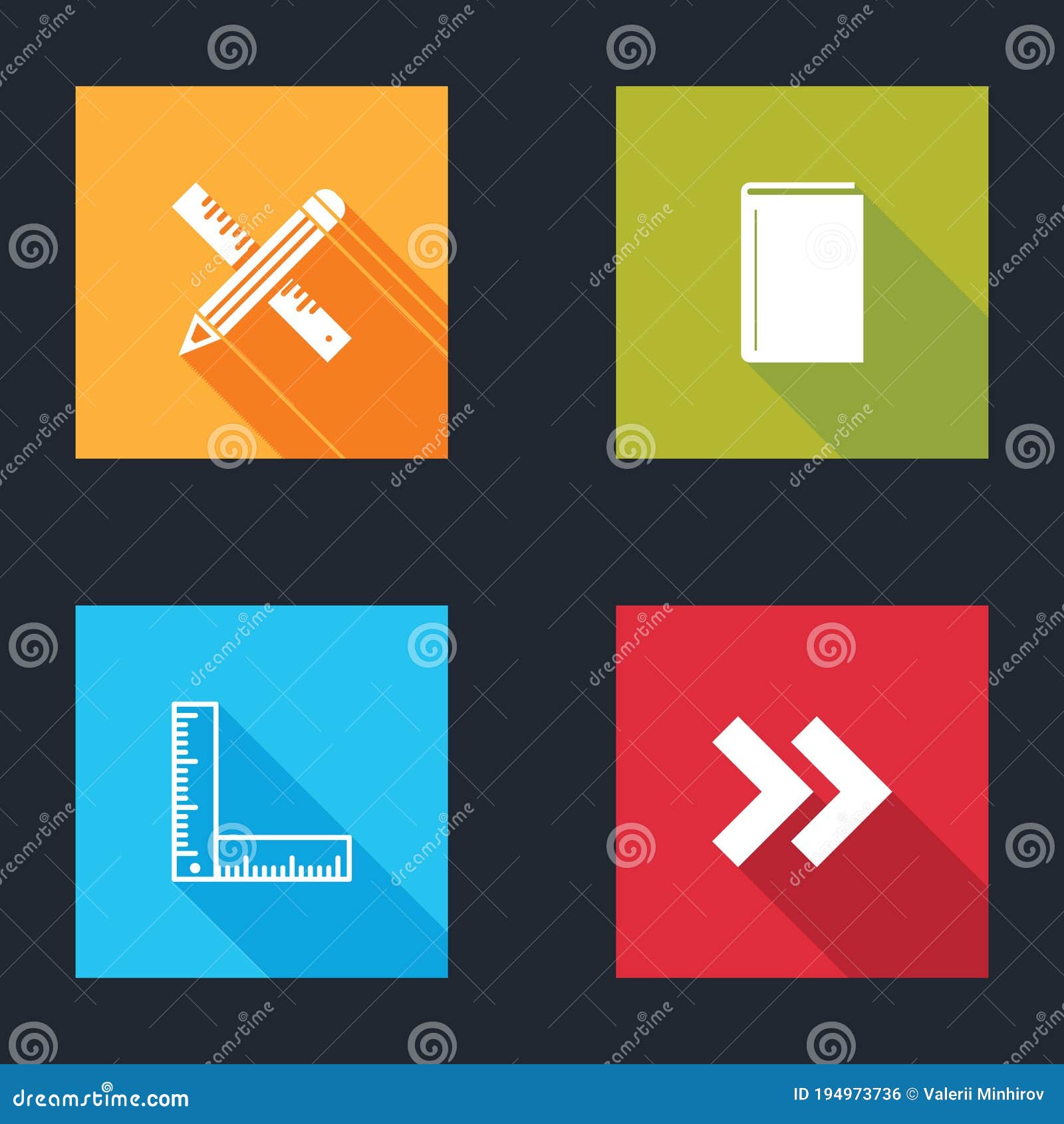 Set Crossed Ruler And Pencil, Graph, Schedule, Chart, Diagram And ...