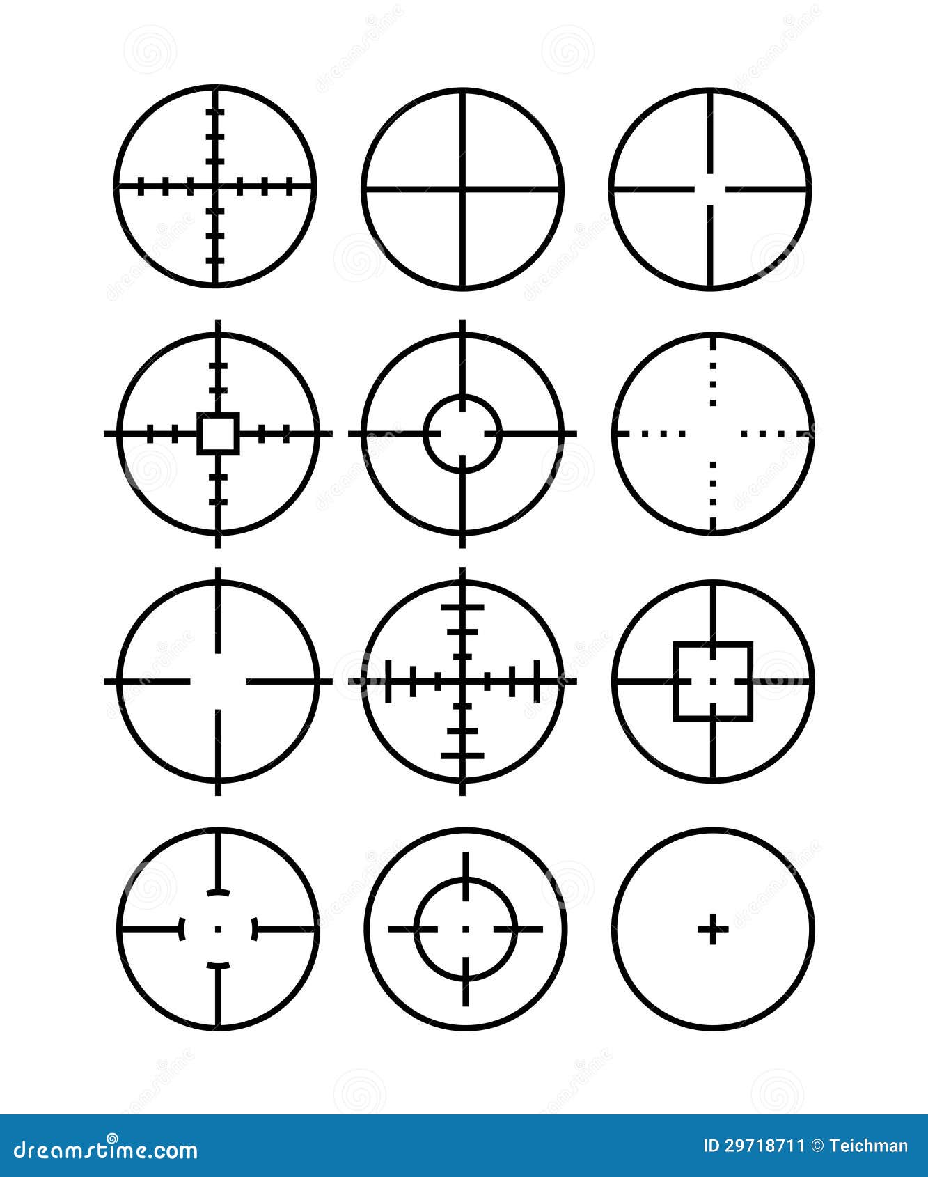 Crosshair stock vector. Illustration of firearm, range - 29718711