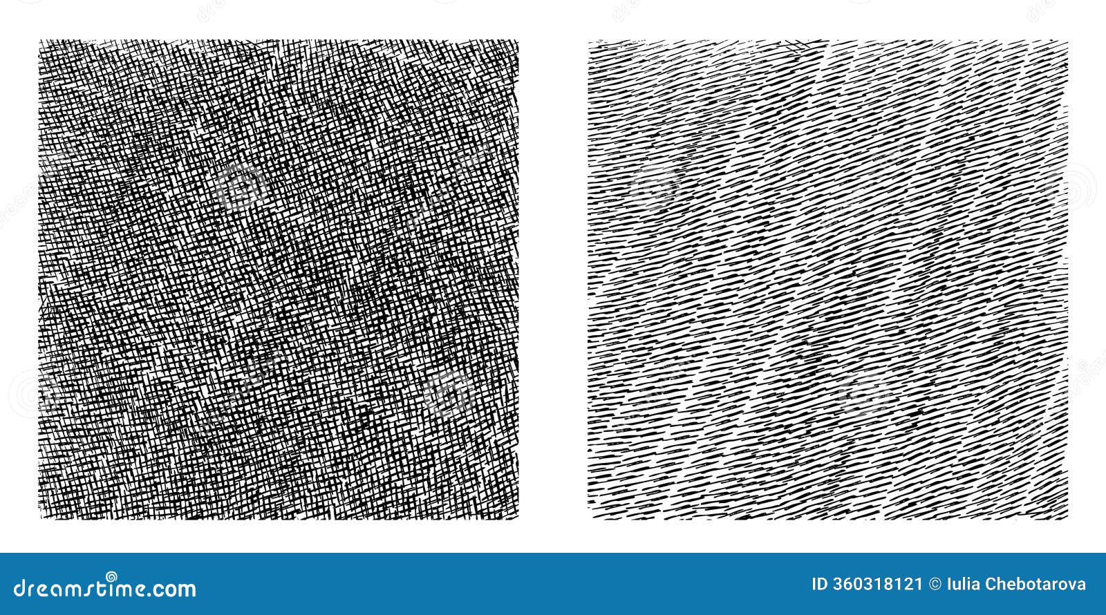 Set of Crosshatch Texture Isolated, Hand Drawn, Line Texture Stock ...