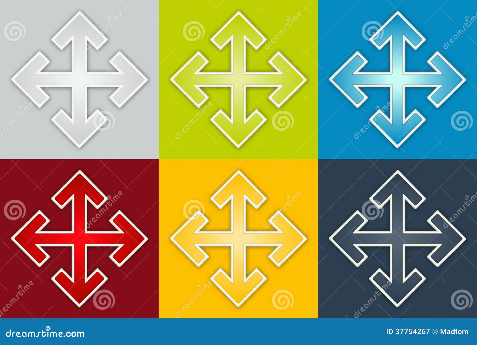 The set of crossroad signs stock vector. Illustration of crossing ...