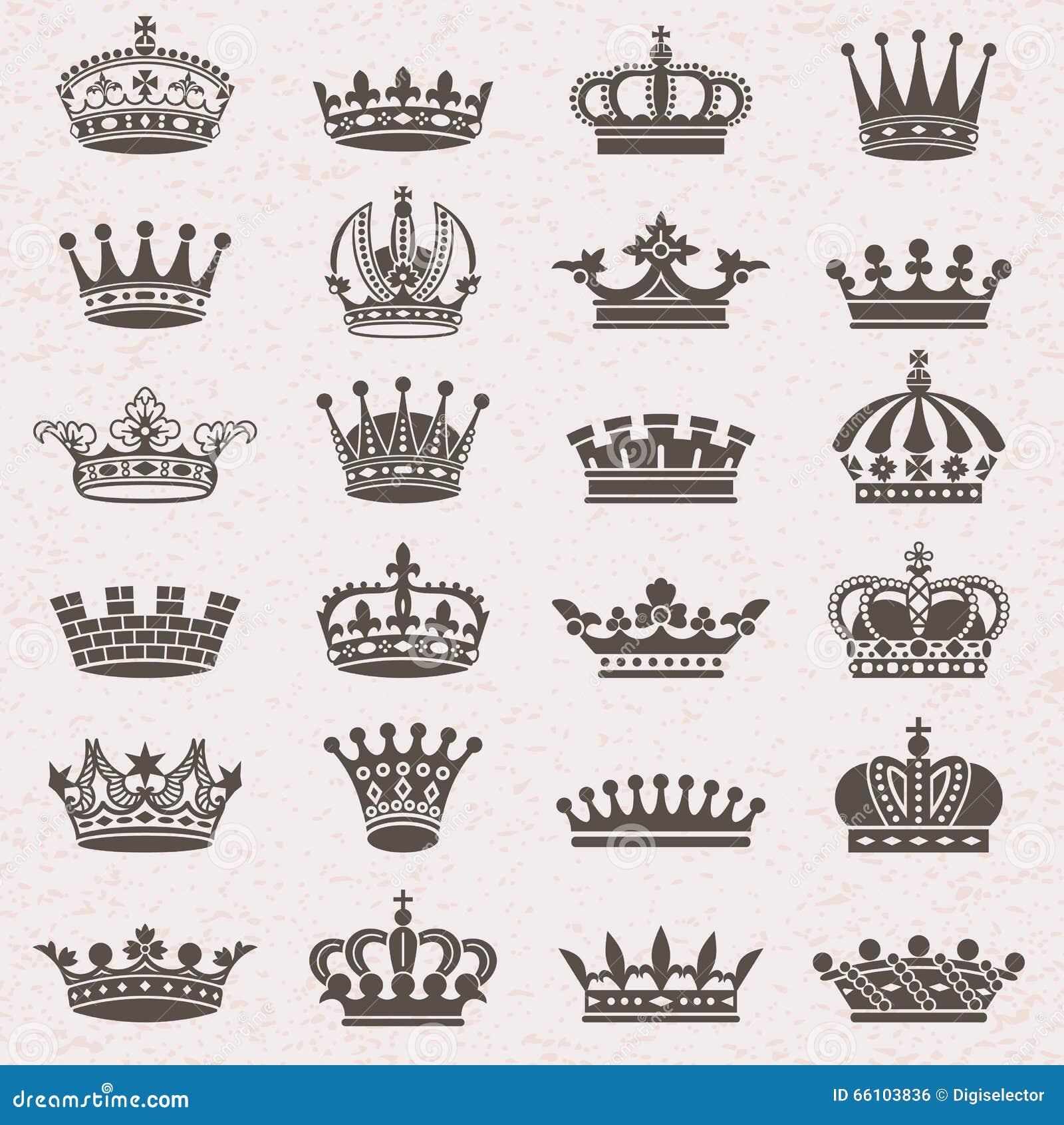 Set of crown icons stock vector. Illustration of isolated - 66103836