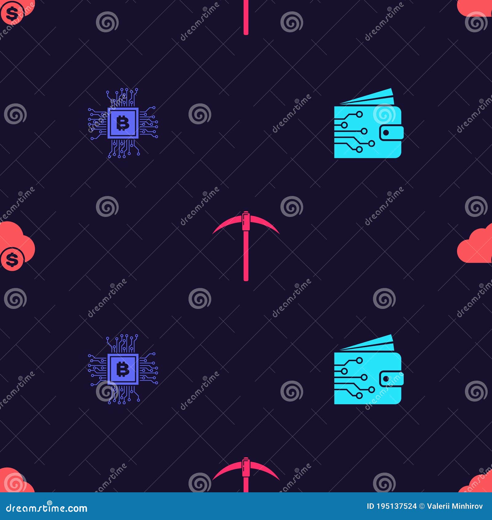 Set Cryptocurrency Wallet, CPU Mining Farm, Pickaxe and Cloud on ... Set Cryptocurrency Wallet, CPU Mining Farm, Pickaxe and Cloud on ...