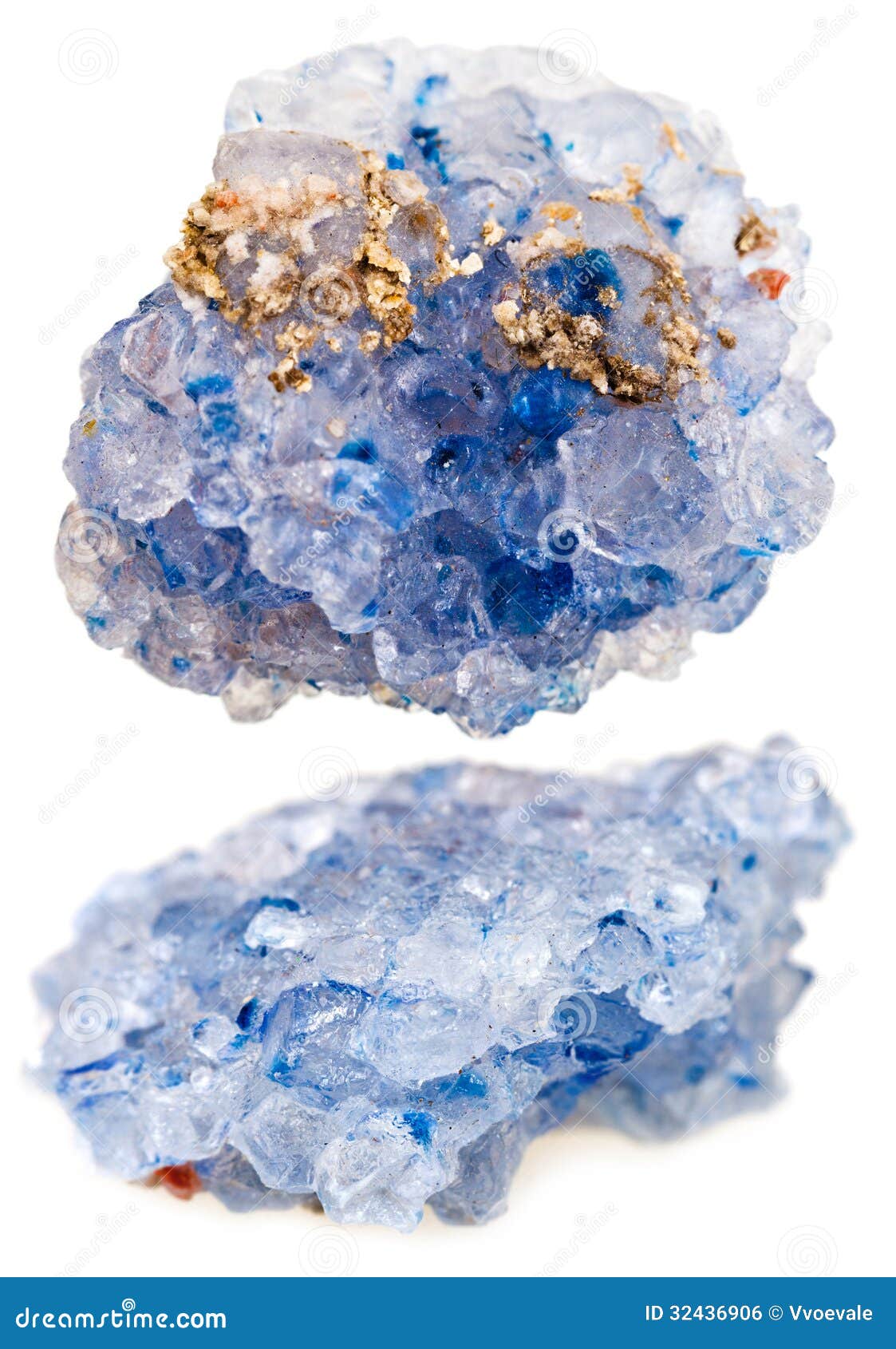 Set of Crystals of Celestine, Celestite Stock Photo - Image of ...
