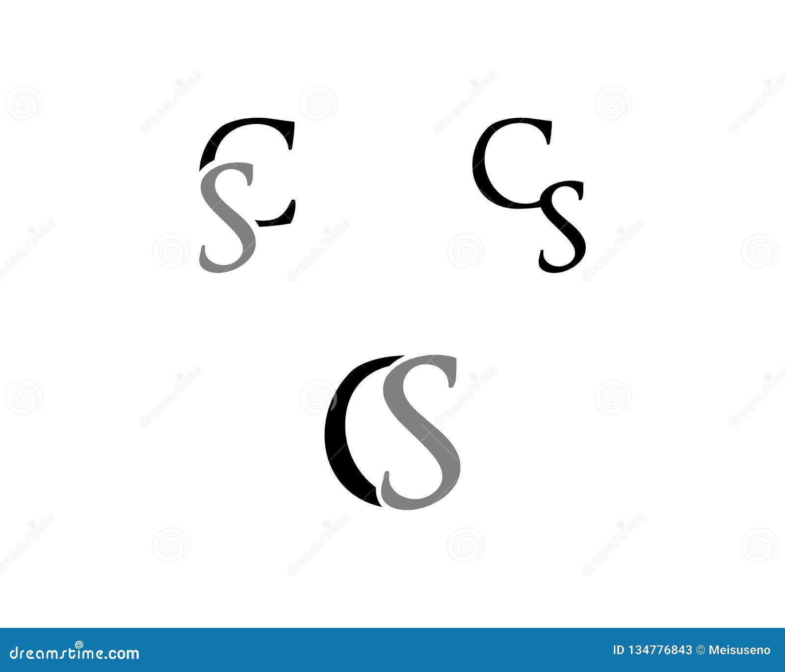 Set of CS Letter Logo Design Template Element Vector Stock Vector ...