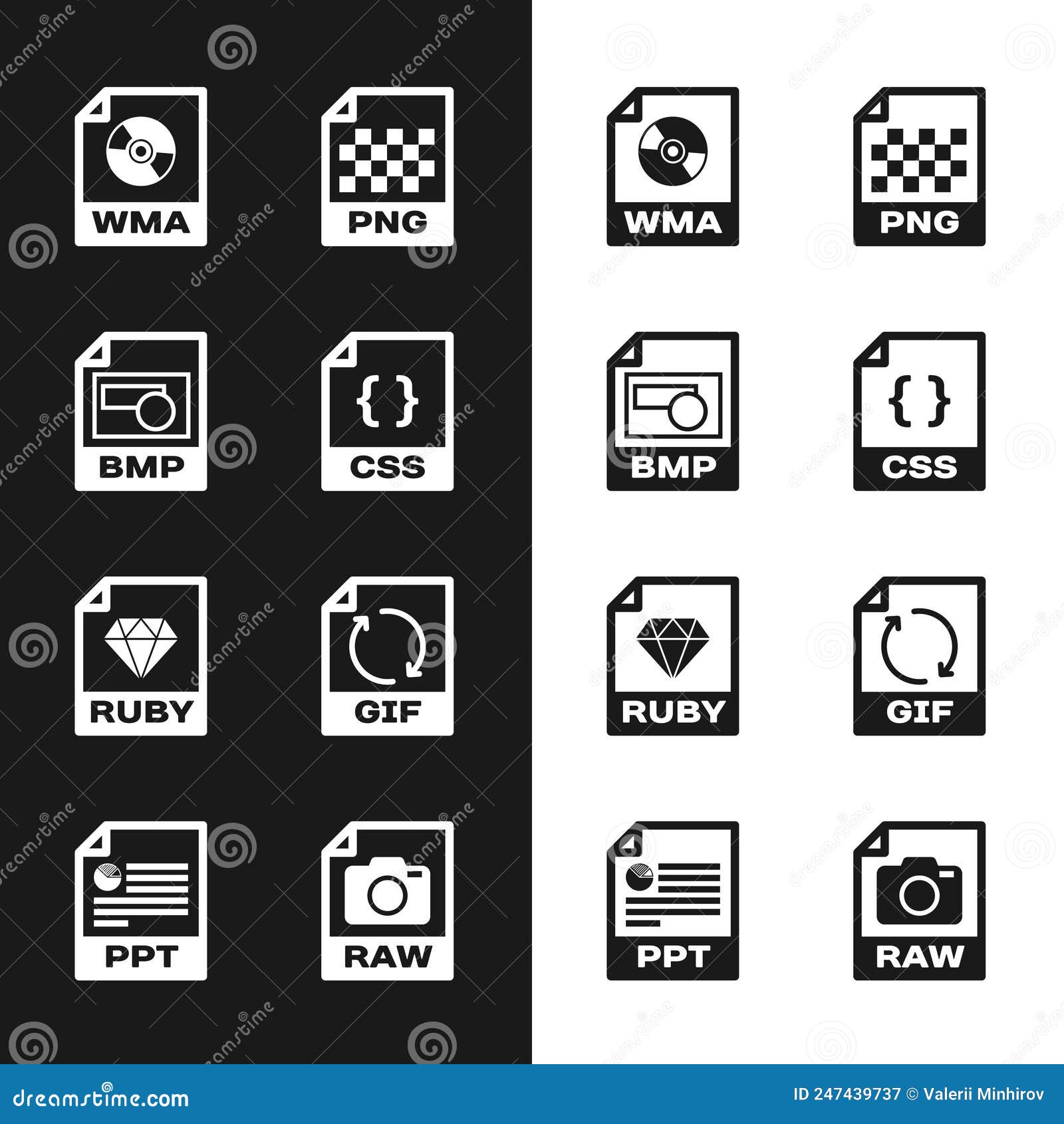 Set CSS File Document, BMP, WMA, PNG, RUBY and GIF Icon. Vector Stock ... Set CSS File Document, BMP, WMA, PNG, RUBY and GIF Icon. Vector Stock ...
