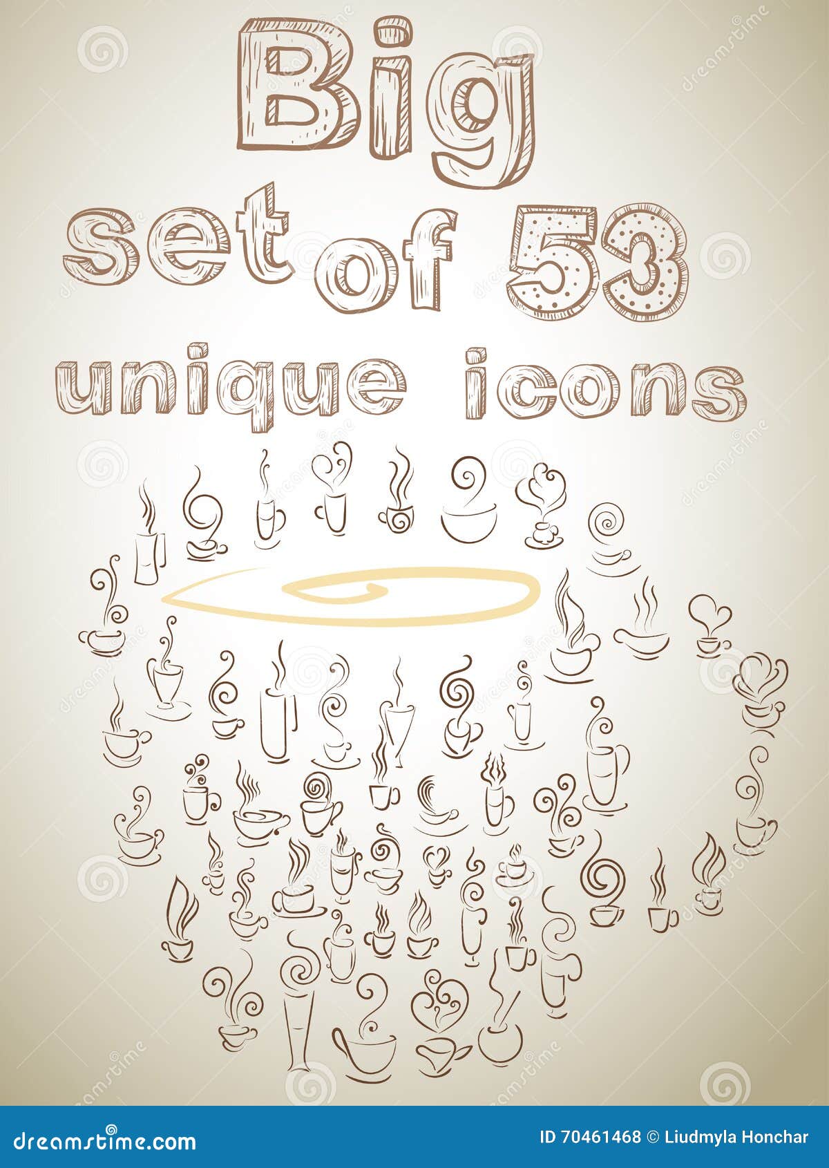 Set of cups icons. stock vector. Illustration of background - 70461468