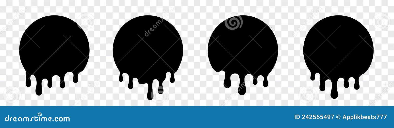 Set Current Circle Spot Paint, Stains or Circle Labels. Liquid Drops ...