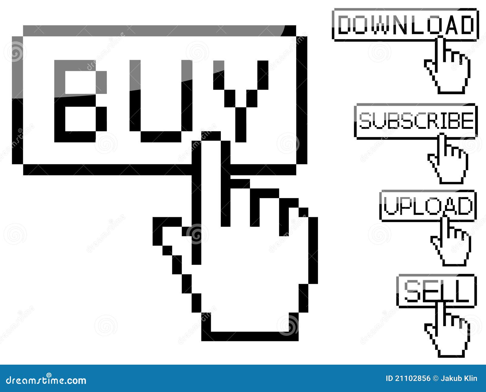 Set of cursor buttons stock vector. Illustration of direction - 21102856