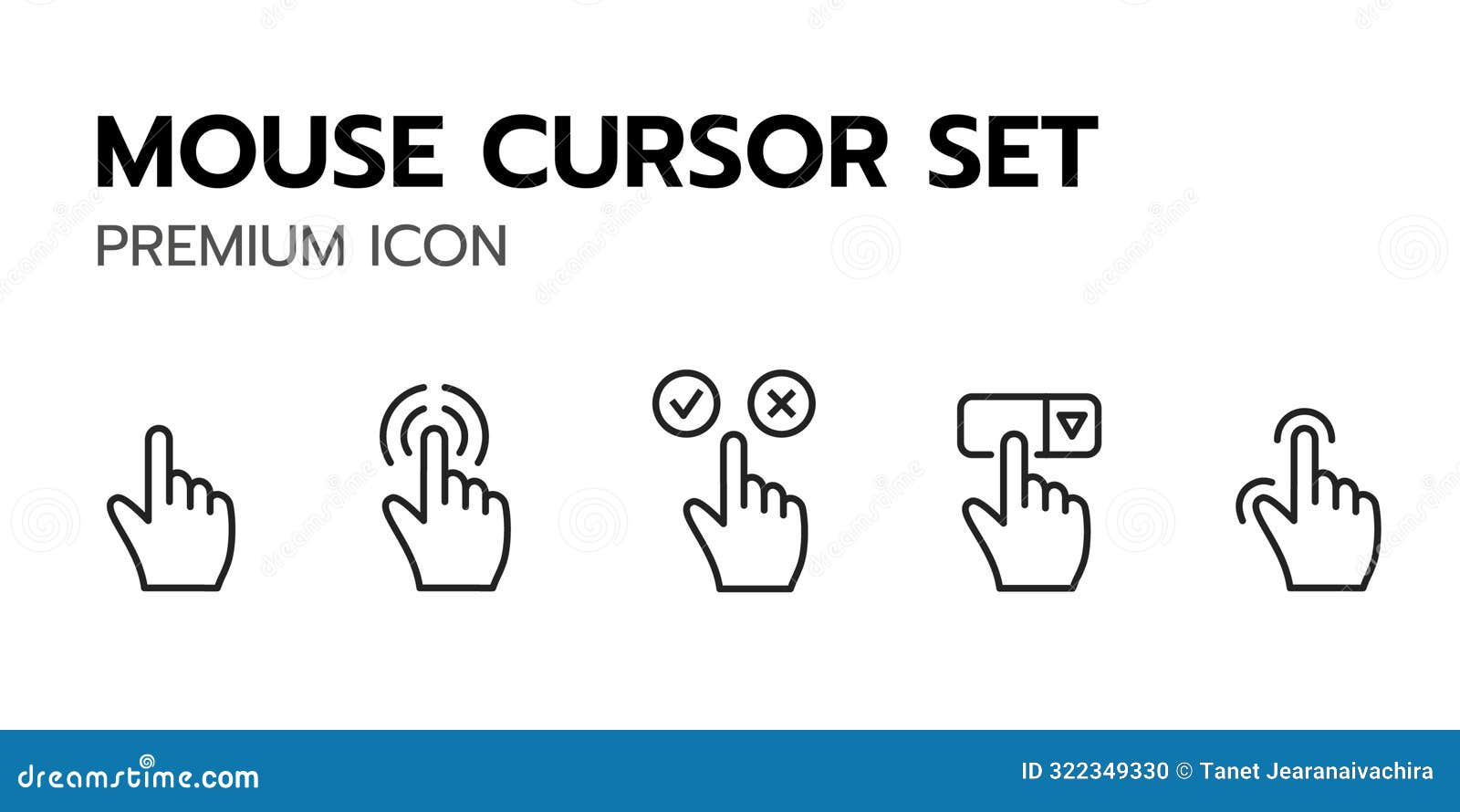 Set of Cursor Icons Click, Vector Icons. Mouse Click Cursor, Hand ... Set of Cursor Icons Click, Vector Icons. Mouse Click Cursor, Hand ...