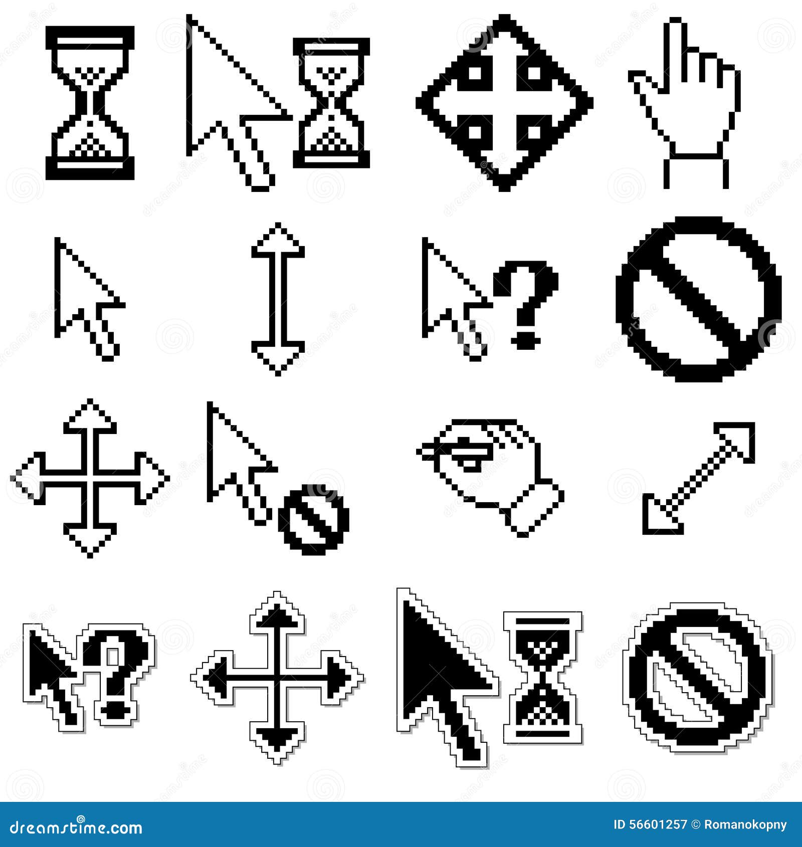 Set Cursors vektor abbildung. Illustration von erforschung - 56601257