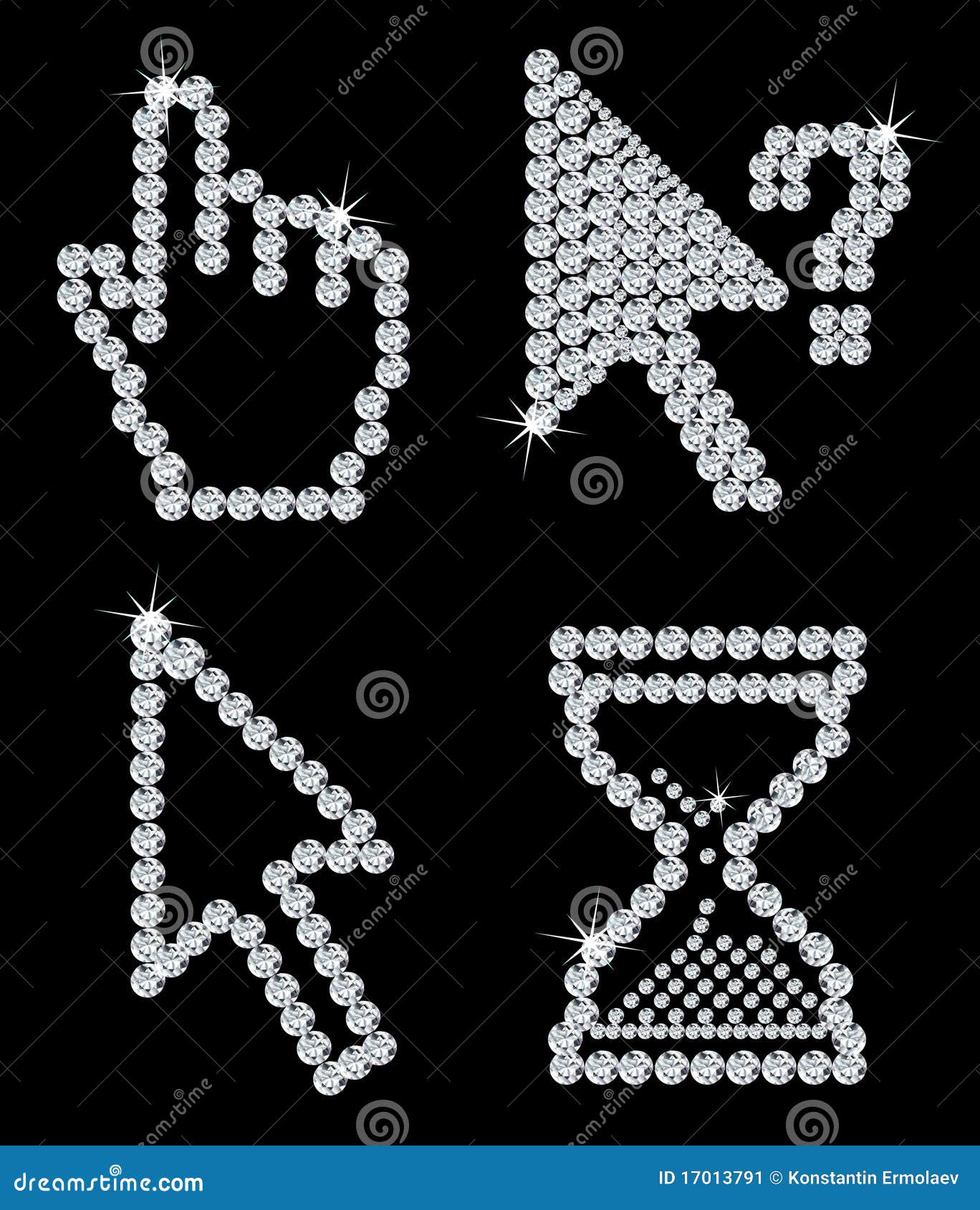 Set Cursors, Internet Icon S of Diamonds. Vector Stock Illustration ...