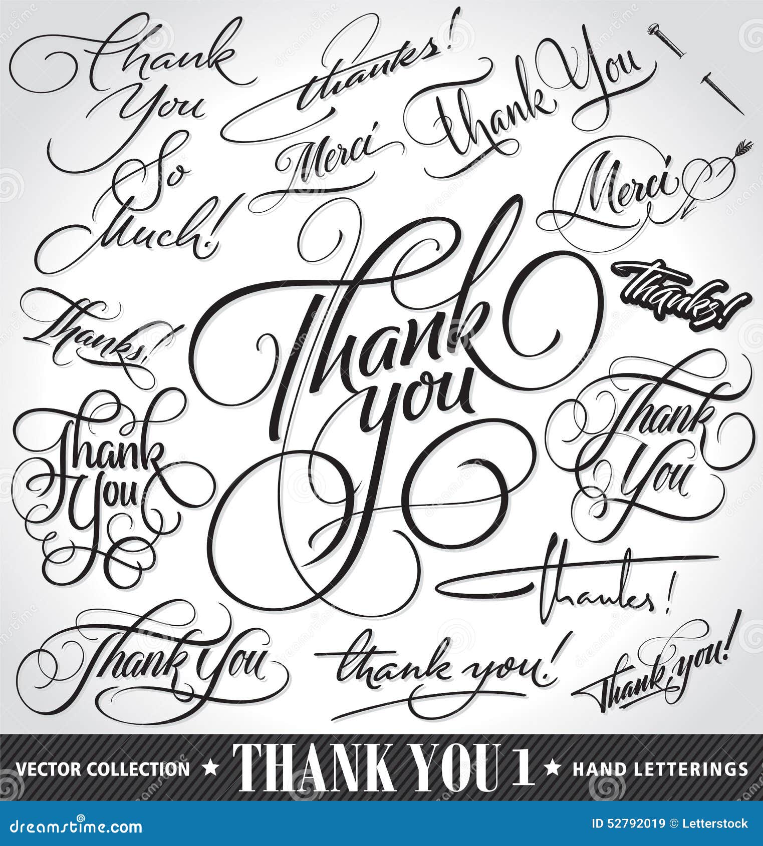 Thank You Lettering Vector Illustration | CartoonDealer.com #65806564