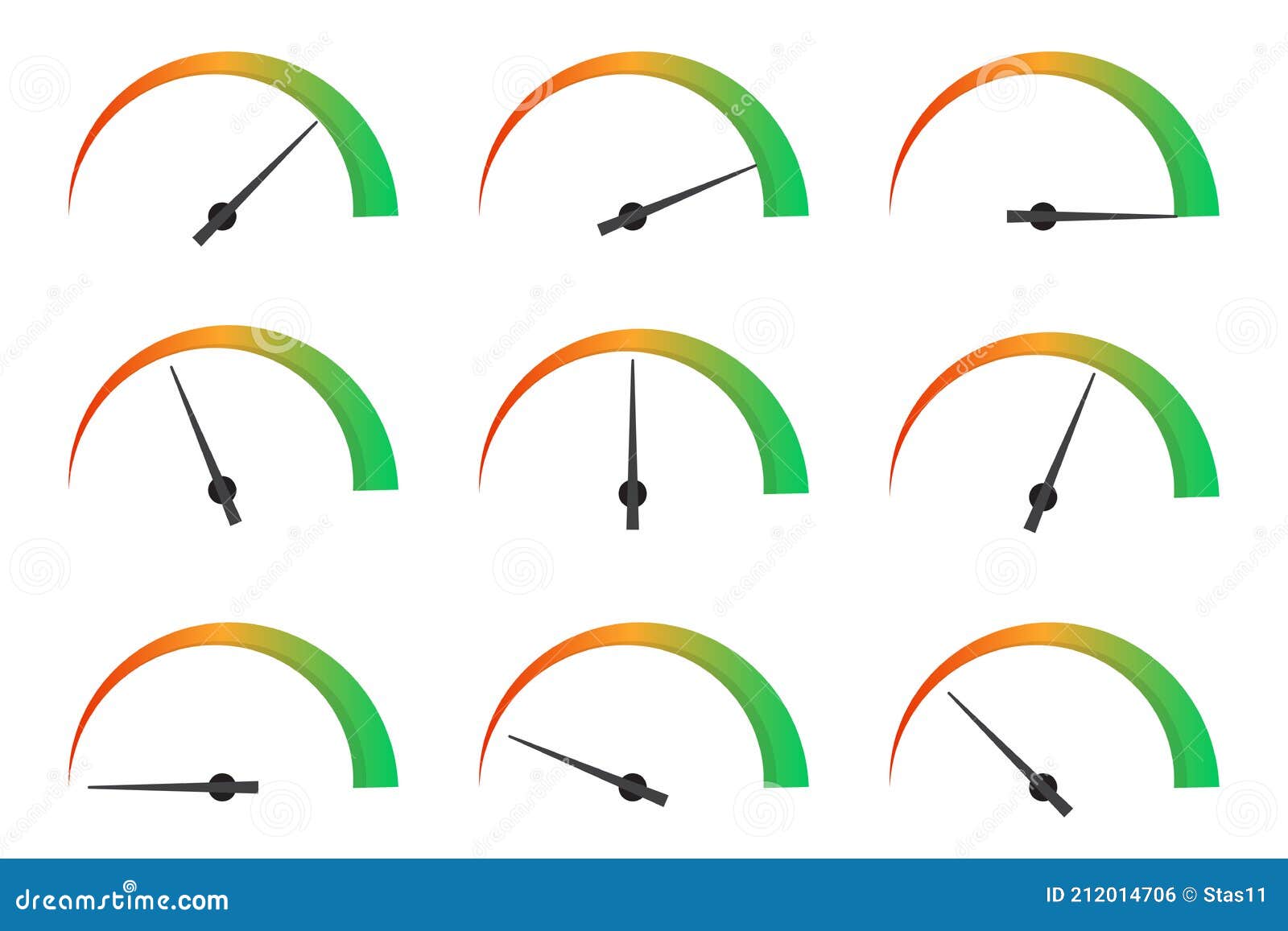 Speedometer Scale With Numbers. Vector Illustration Isolated On White ...