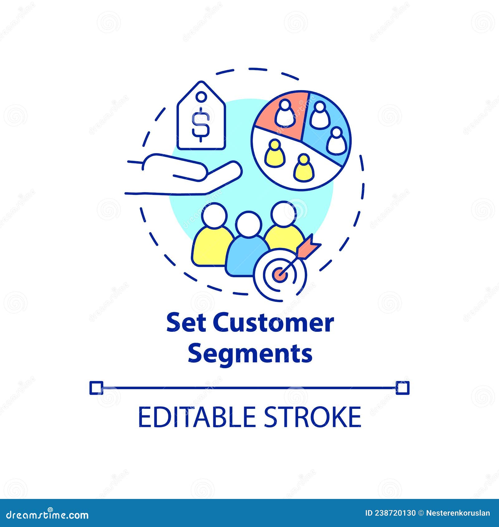 Set Customer Segments Concept Icon Stock Vector - Illustration of ...