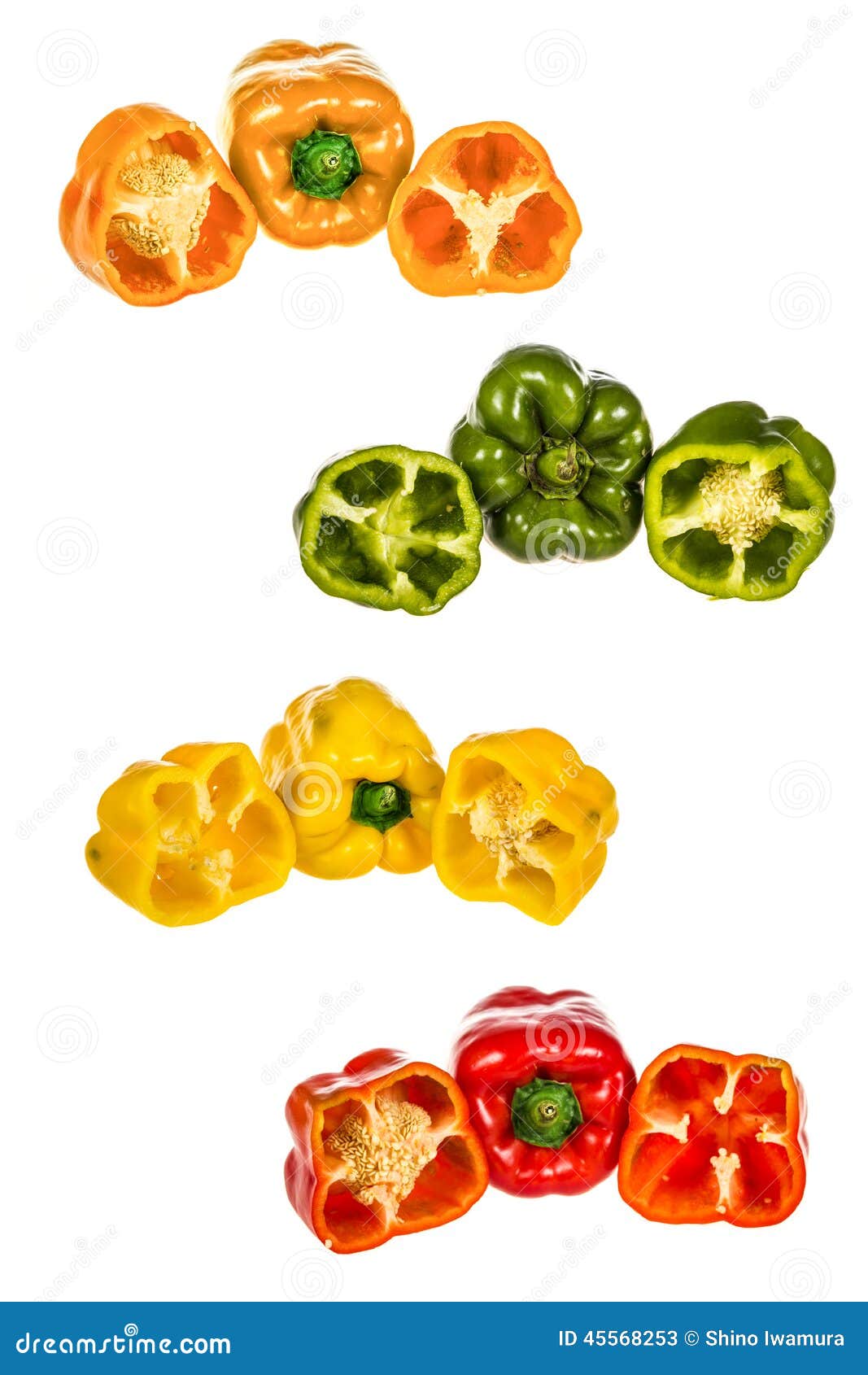 Set of Cut Peppers of Different Colors Stock Image - Image of ...