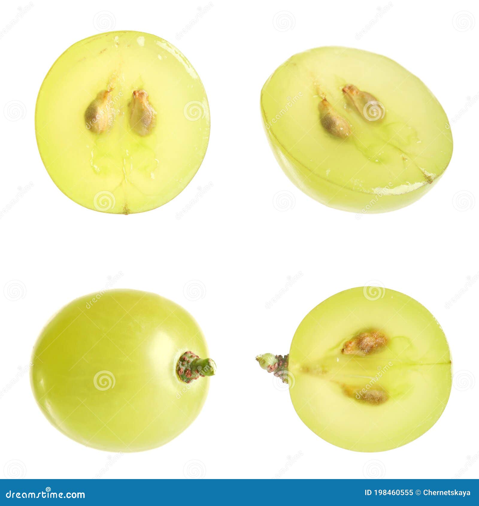 Set of Cut and Whole Grapes on White Background Stock Image - Image of ...