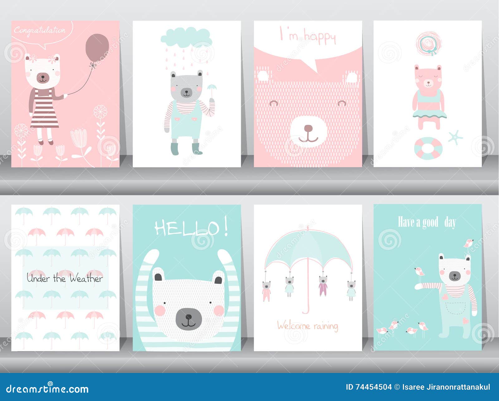 Cute Poster With Magical Unicorn Cartoon Vector | CartoonDealer.com ...