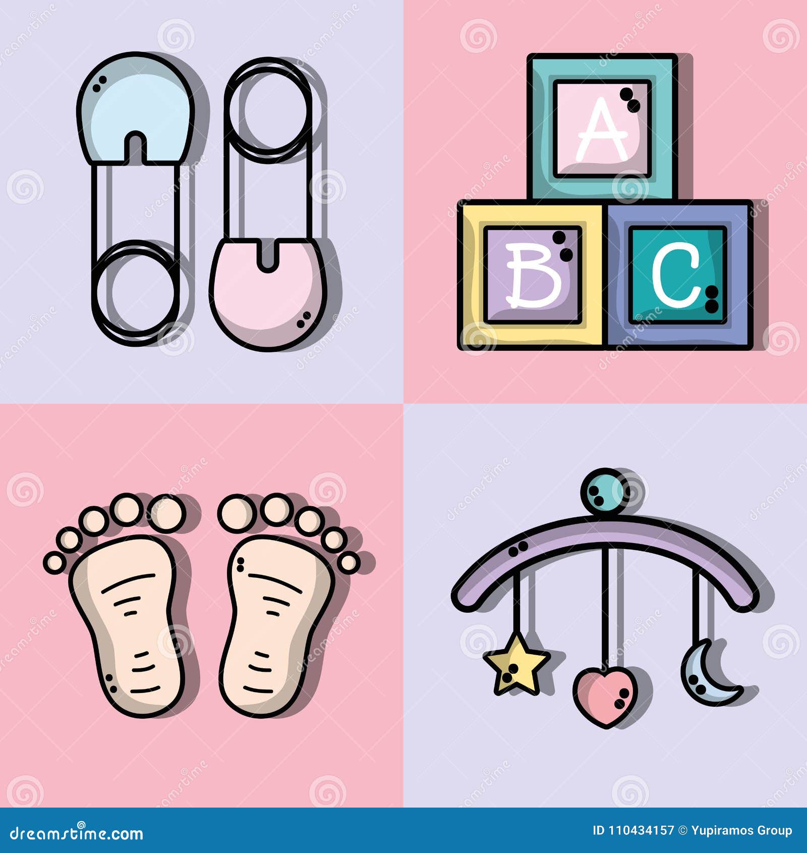 Set Cute Babies Tools Icons Stock Vector - Illustration of skydream ...