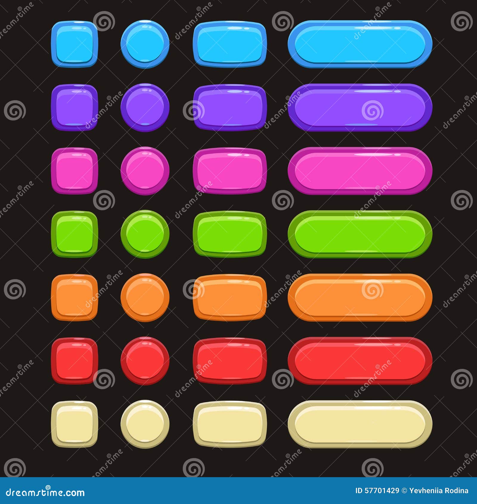 Cute Bright Cartoon Seashell Icon. Colorful Shellfish Symbol Isolated ...