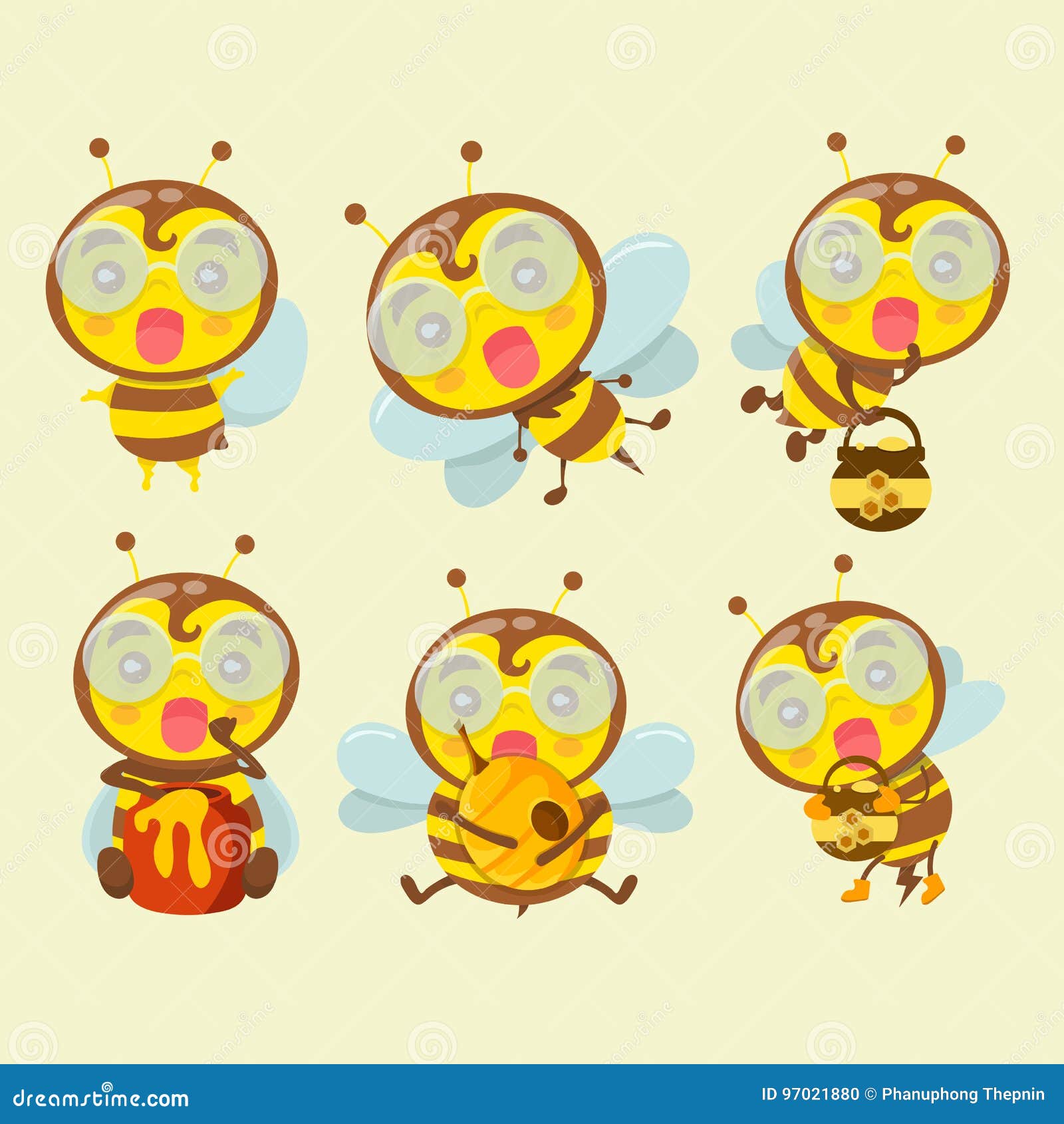Cartoon Bees Assorted | CartoonDealer.com #135412817
